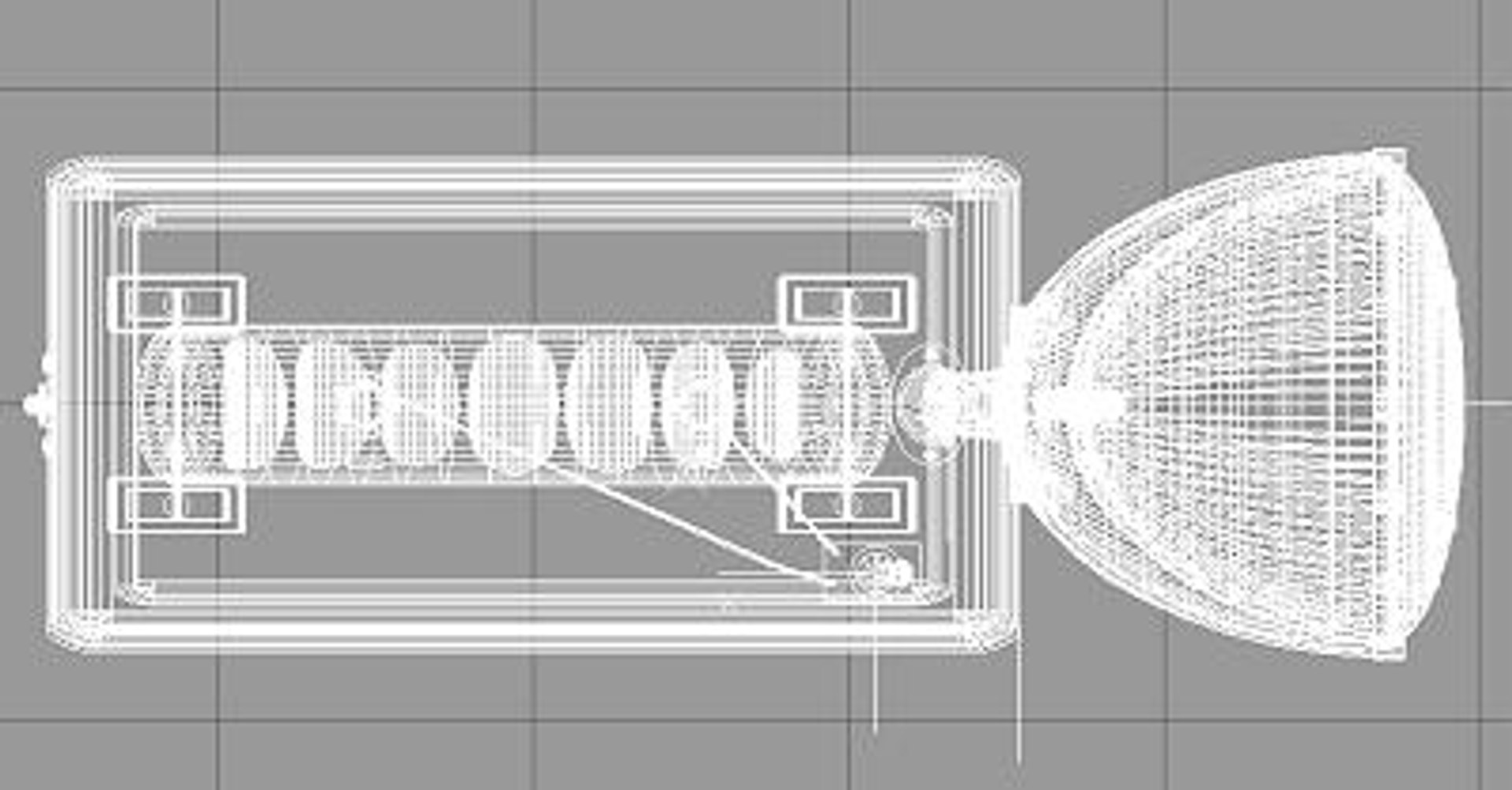 box flashlight light cob 3d 3ds