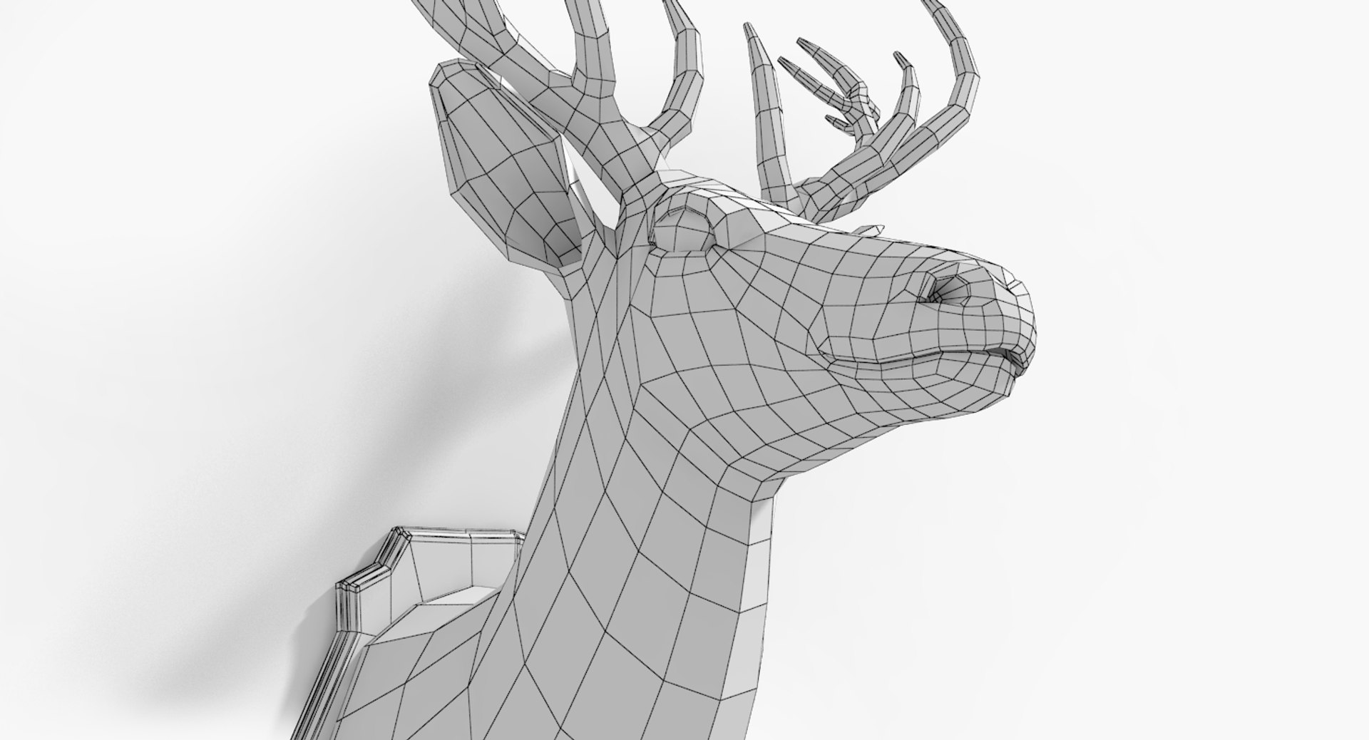 3d deer gold glitter design model