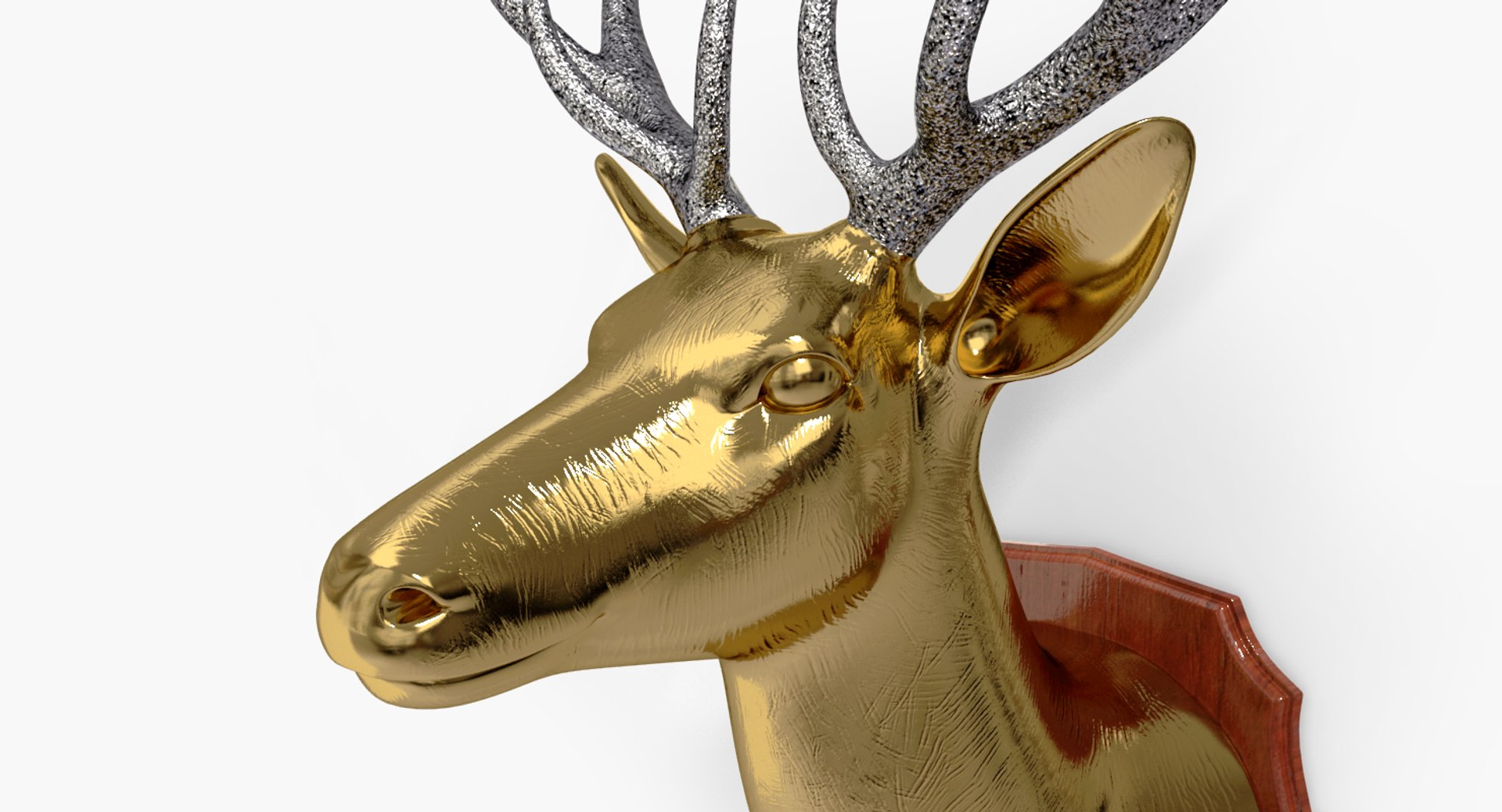 3d deer gold glitter design model