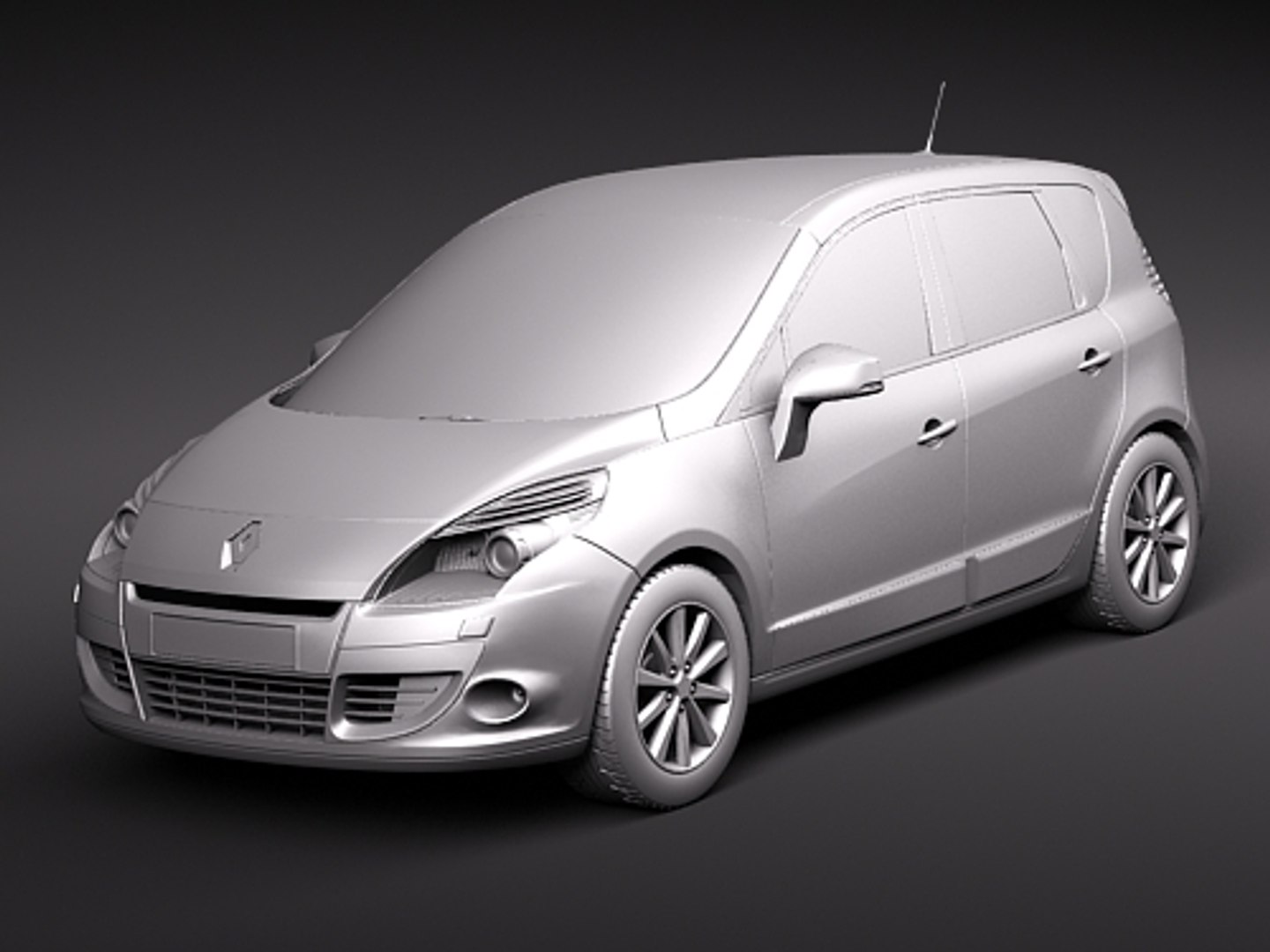 renault scenic 2010 2 3d model