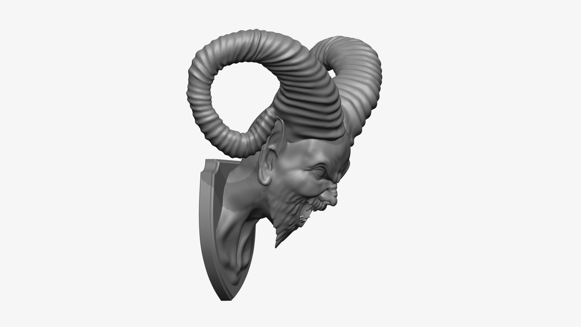 3D Demon Head Mount - TurboSquid 1717656