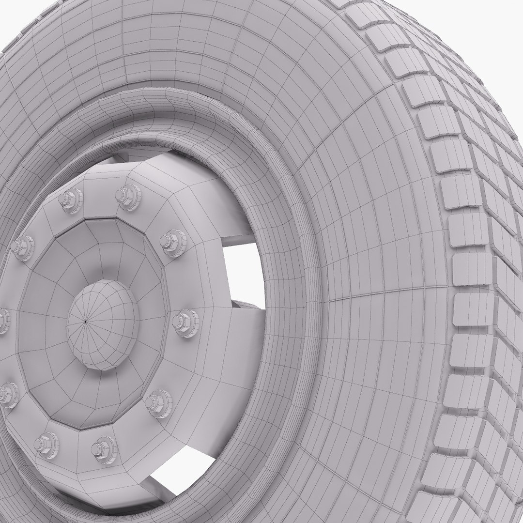 truck wheel 3d model