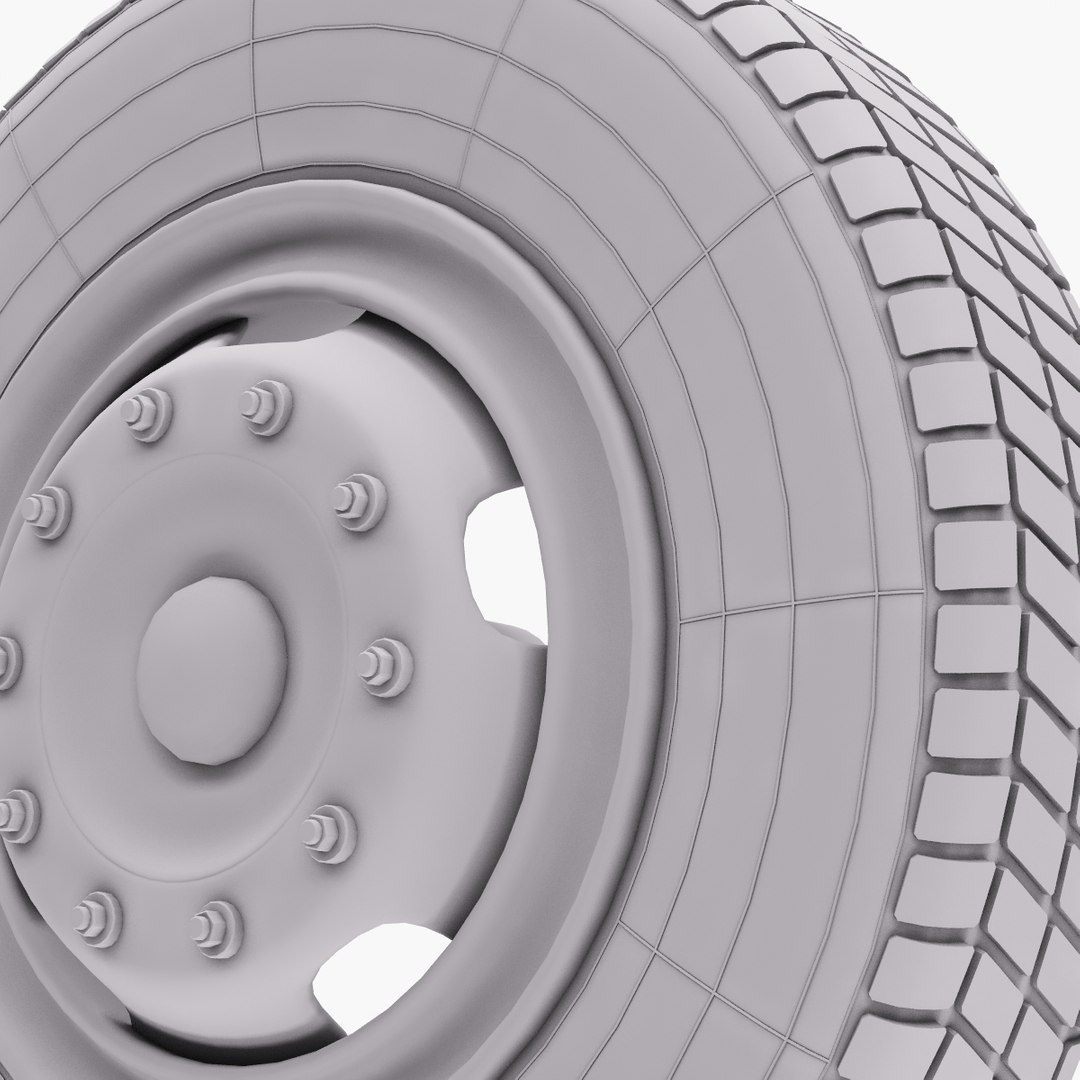 truck wheel 3d model