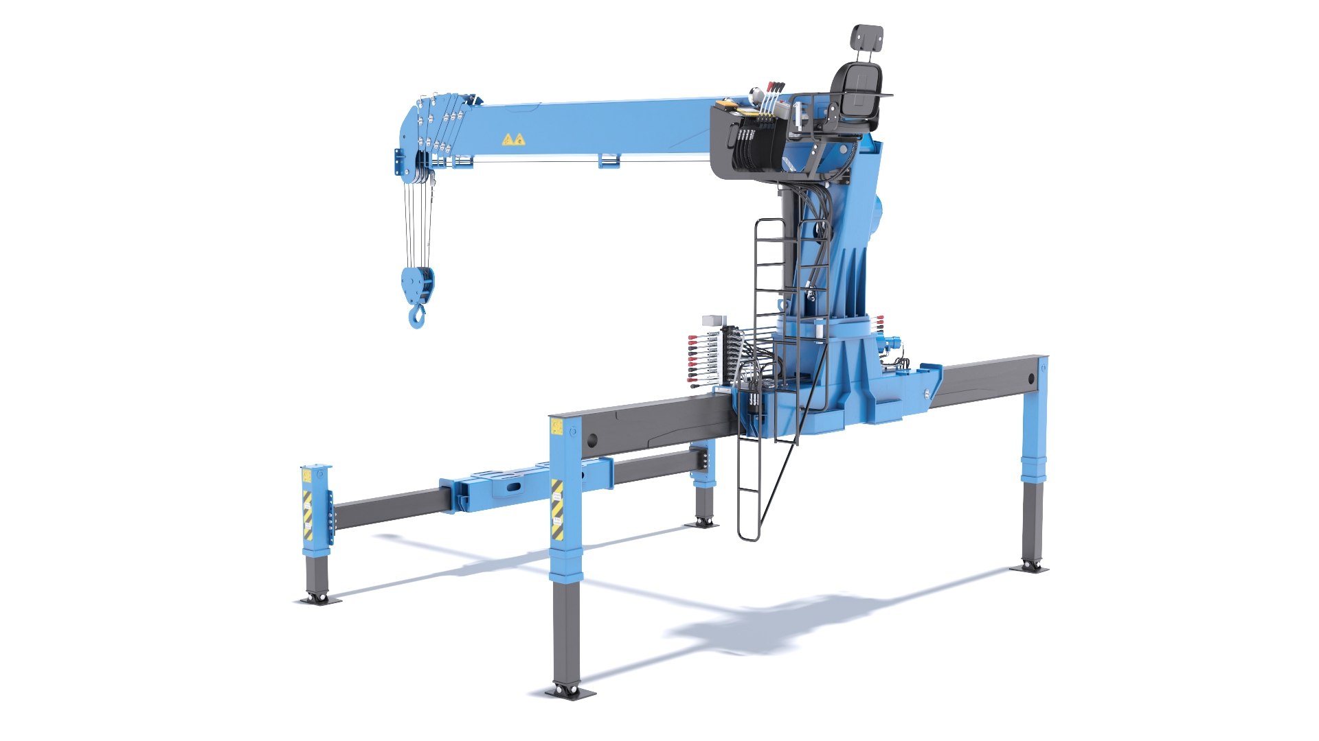 3D Model Mobile Crane With Operator Seat Rigged For Cinema 4D ...