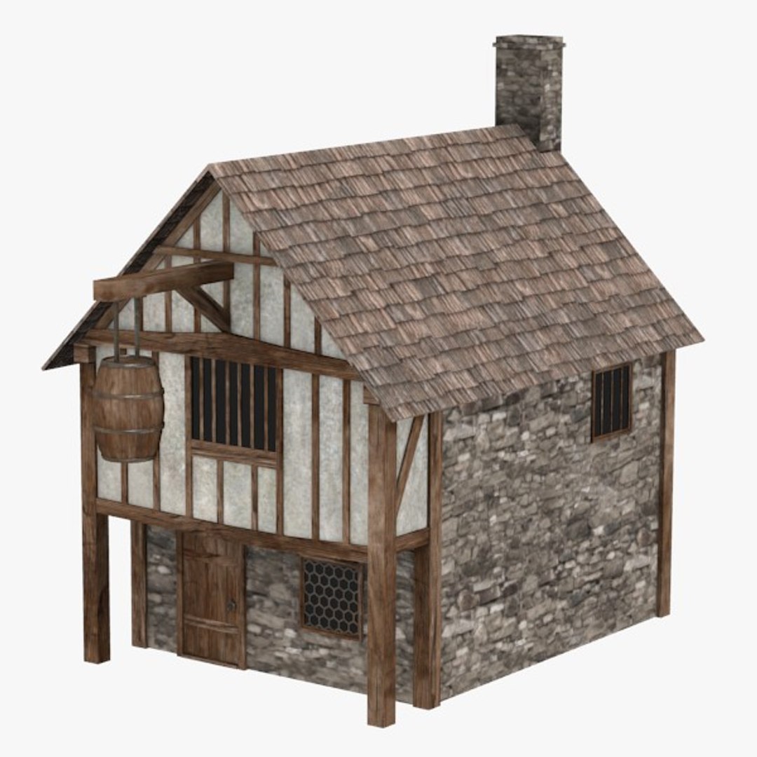 3d Model Of Medieval House