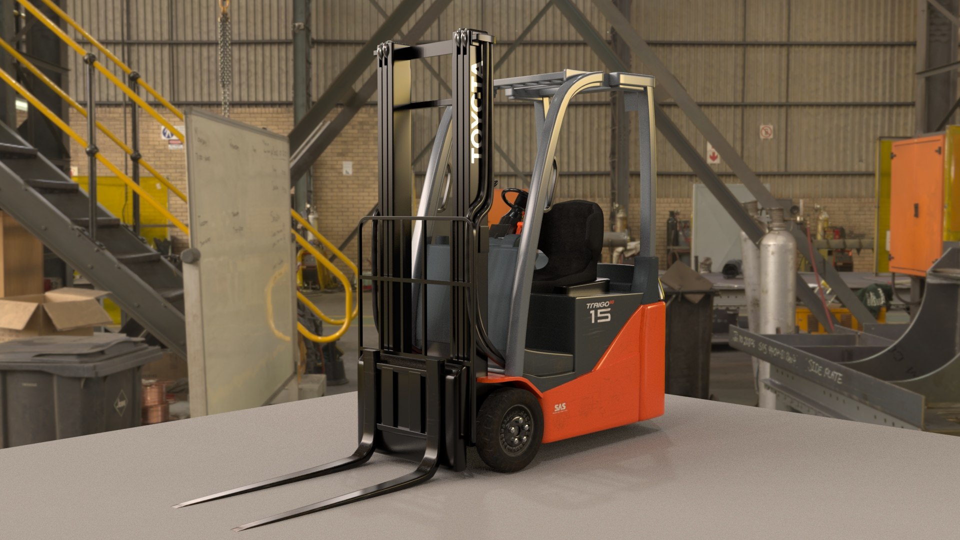Forklift Rigged 3D Model - TurboSquid 2200323