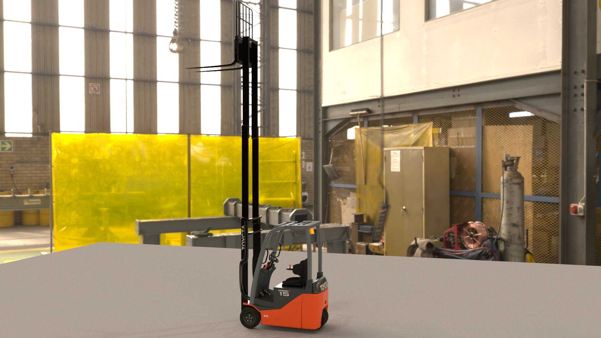 Forklift Rigged 3D Model - TurboSquid 2200323