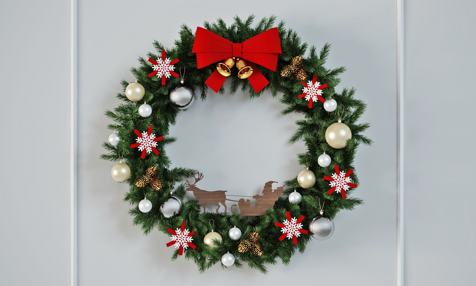 3D Christmas Wreath - TurboSquid 1461754