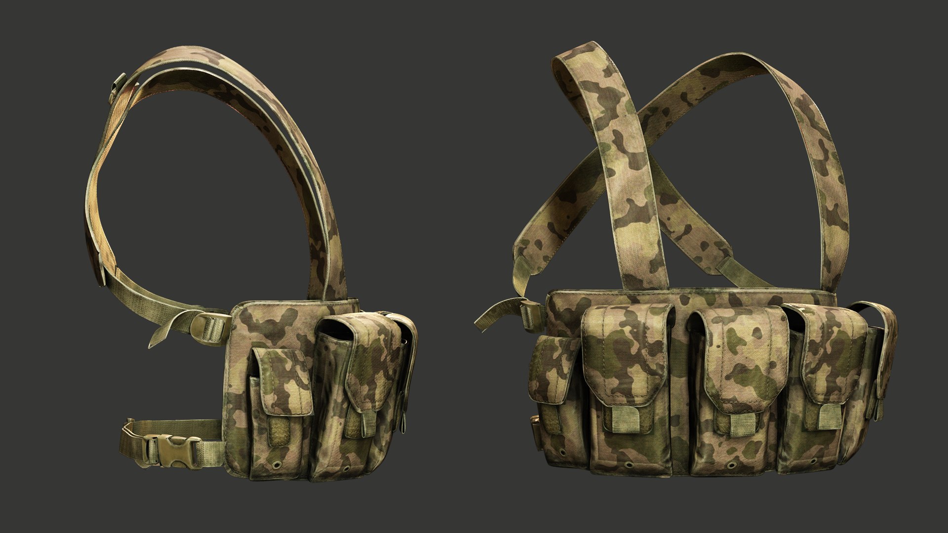 Classic Camo Chest Rig - Realistic 3D Model 3D Model - TurboSquid 2419497