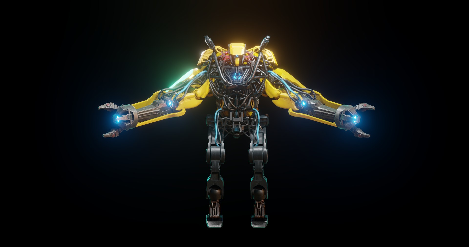 3D Futuristic Robot Photorealistic Character Blender 3D Model ...