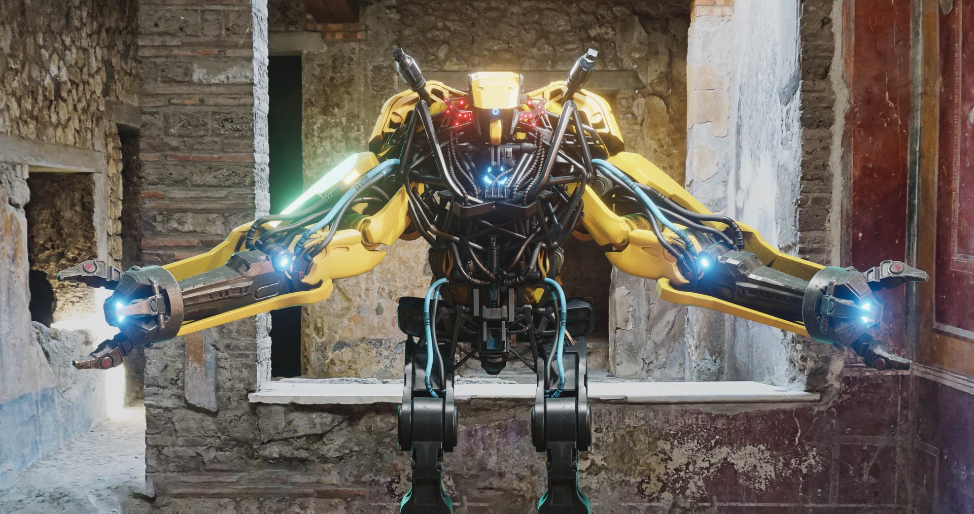 3D Futuristic Robot Photorealistic Character Blender 3D Model ...