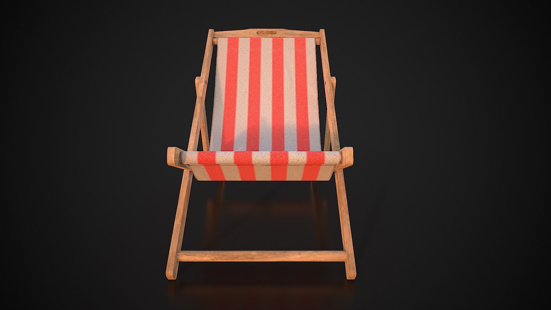 Wood Beach Chair Low-poly 3D Model - TurboSquid 2231780