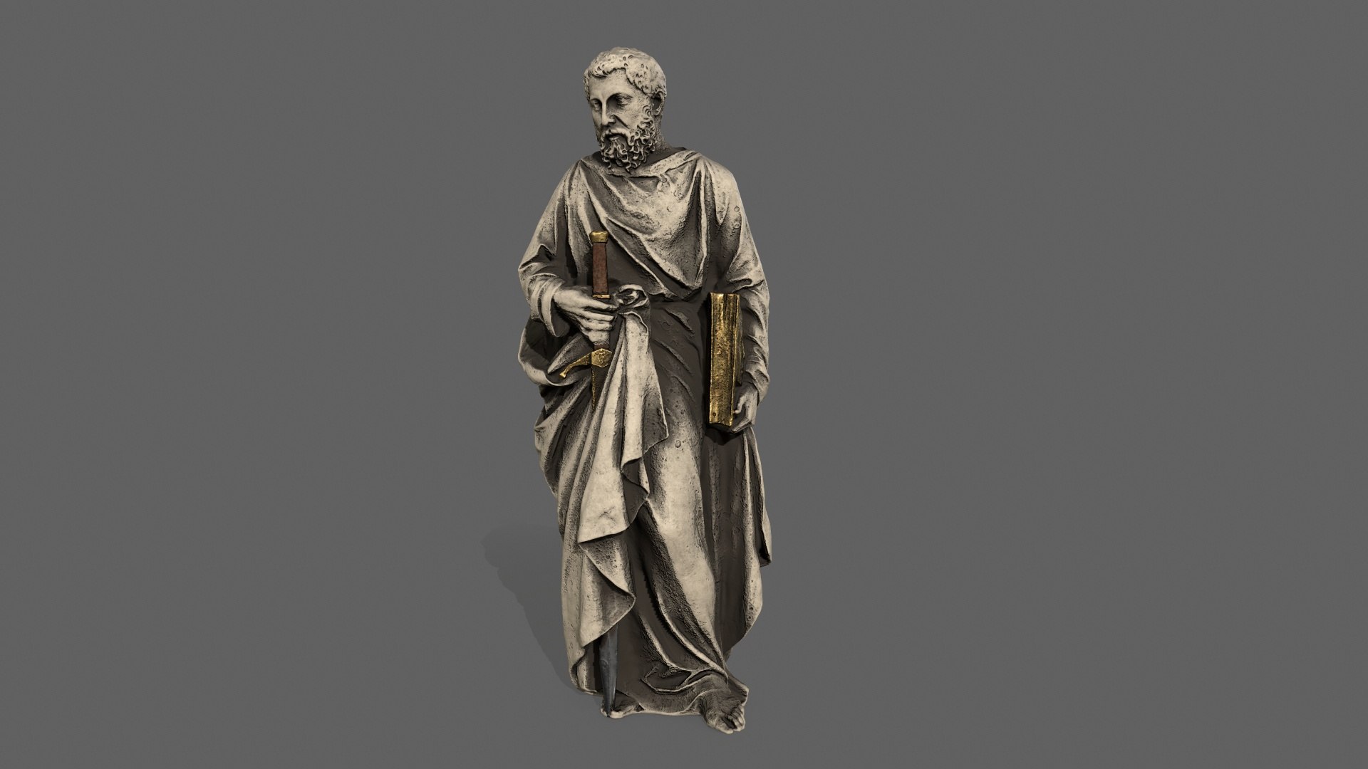 Old Man Statue 3D - TurboSquid 1970730