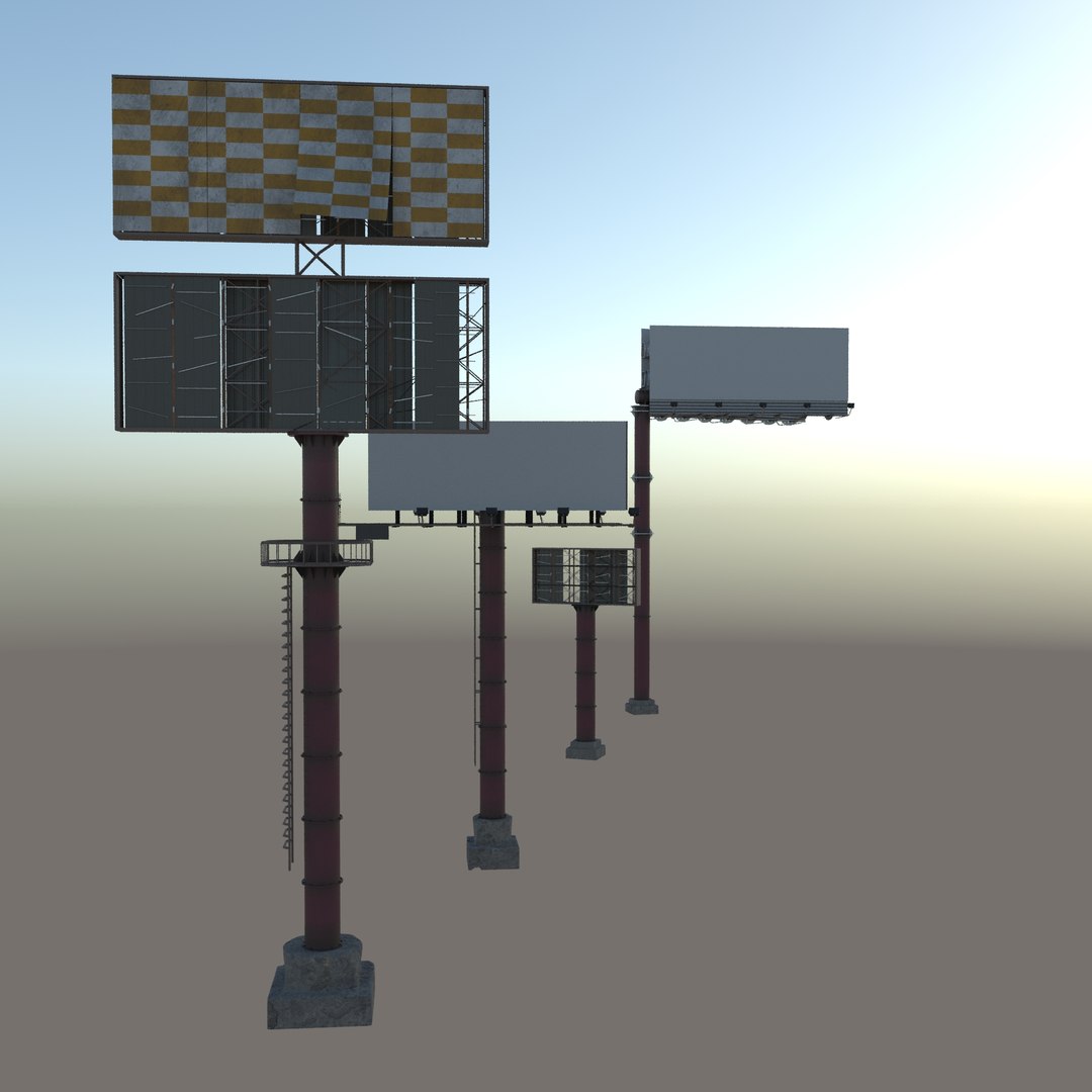 3D Model Billboard Kitbash - TurboSquid 2310578