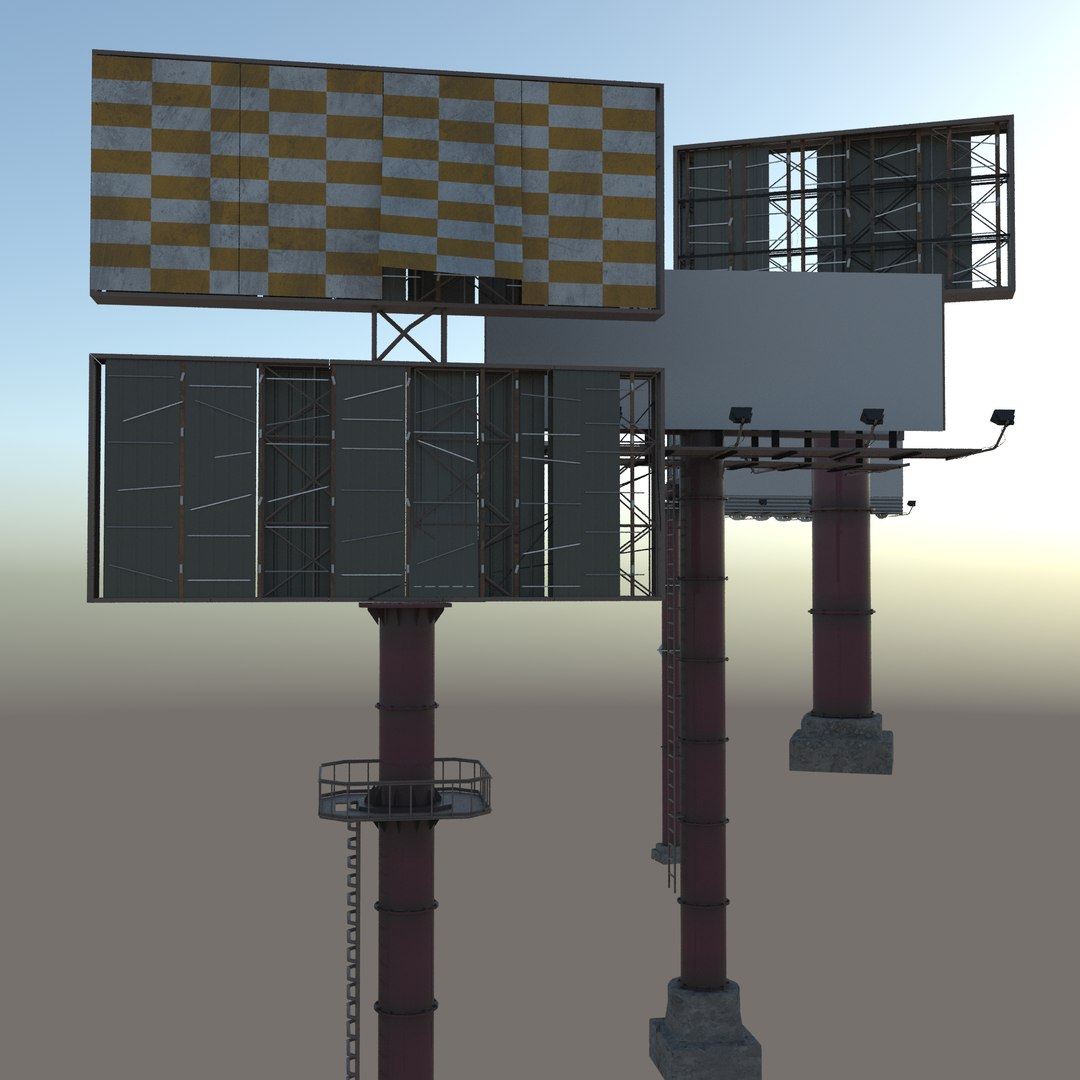 3D Model Billboard Kitbash - TurboSquid 2310578