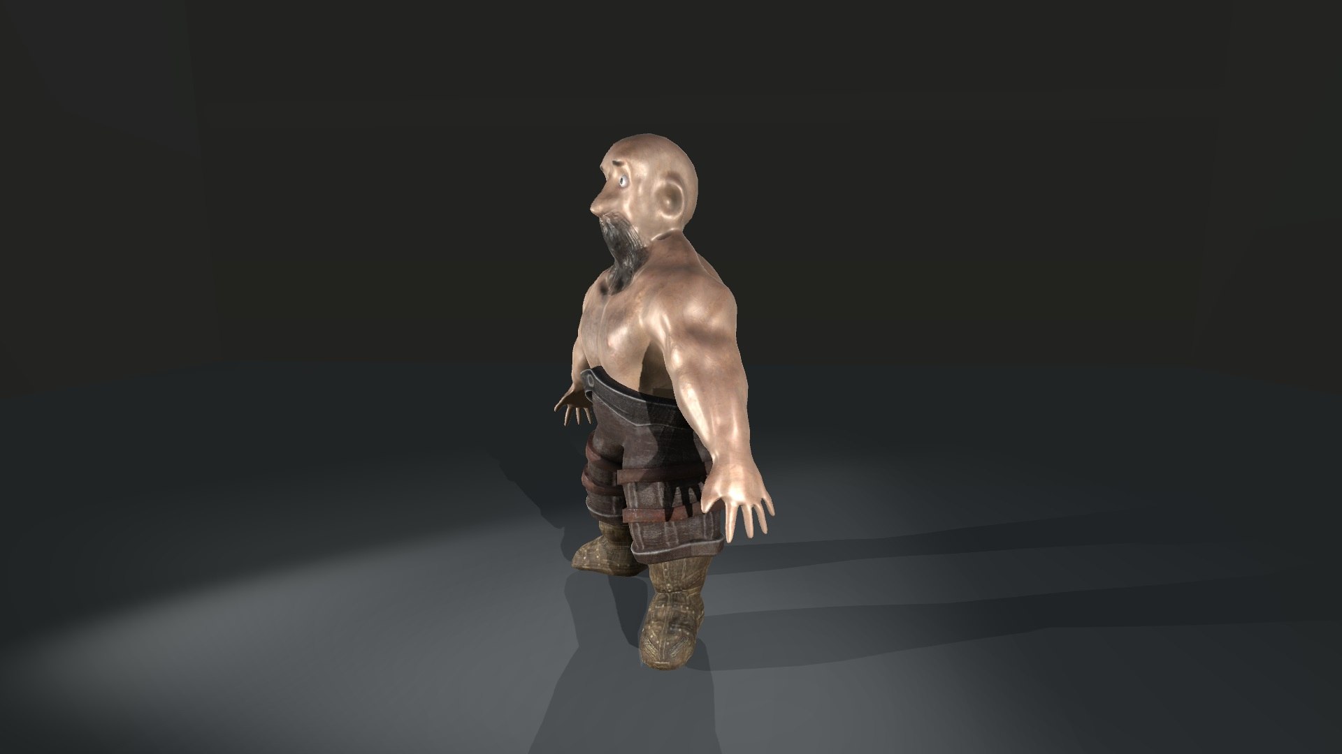 Middle-poly Dwarf 3d Obj