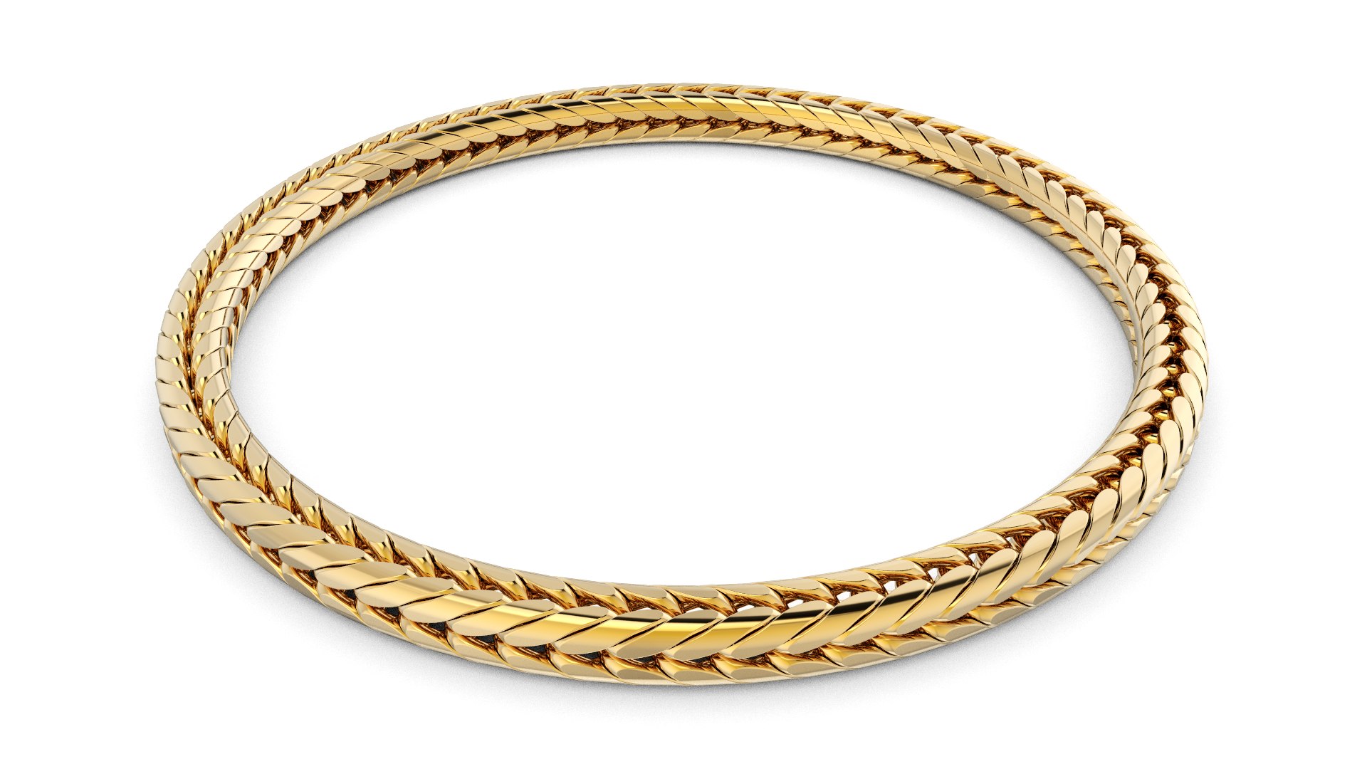 3D model Dragon Bone Chain in 18K Yellow Gold - TurboSquid 1875865