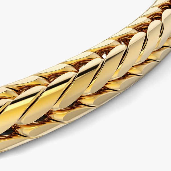 3D model Dragon Bone Chain in 18K Yellow Gold - TurboSquid 1875865