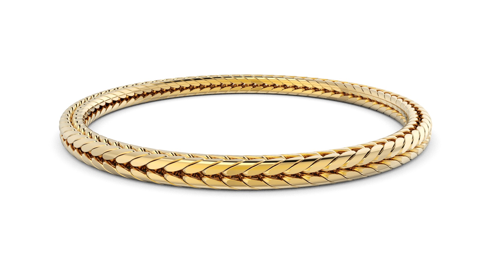 3D model Dragon Bone Chain in 18K Yellow Gold - TurboSquid 1875865