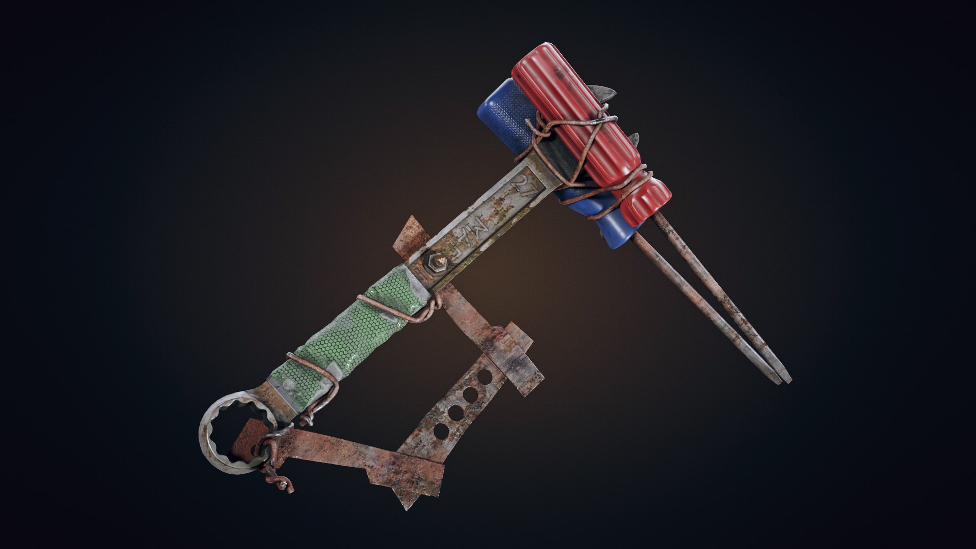 Hand Made Melee Gun 3D Model - TurboSquid 1844199