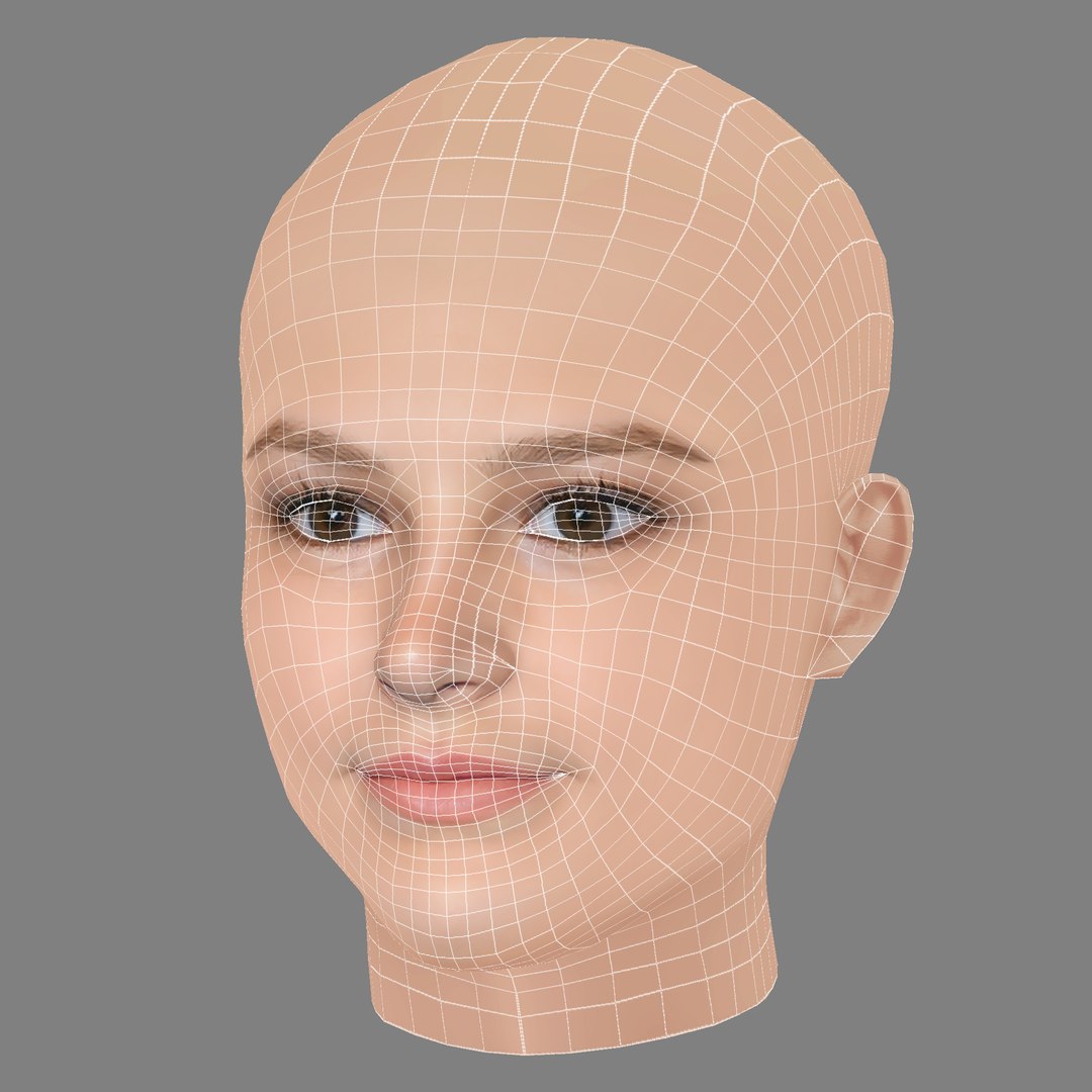Peyton Kennedy Head - No Hair - Low Poly Head For Game 3D Model - TurboSquid 2362505
