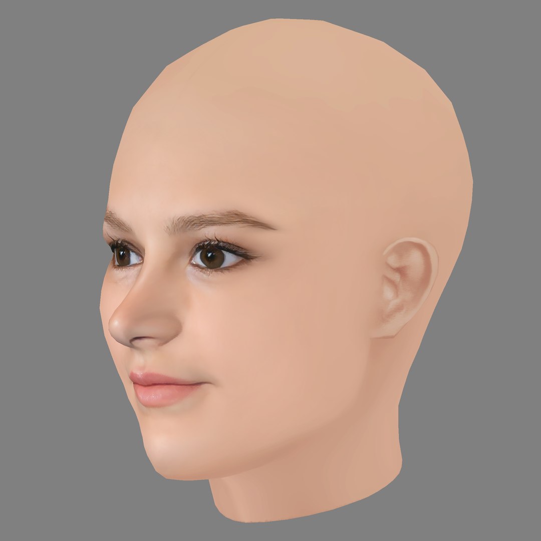 Peyton Kennedy Head - No Hair - Low Poly Head For Game 3D Model - TurboSquid 2362505