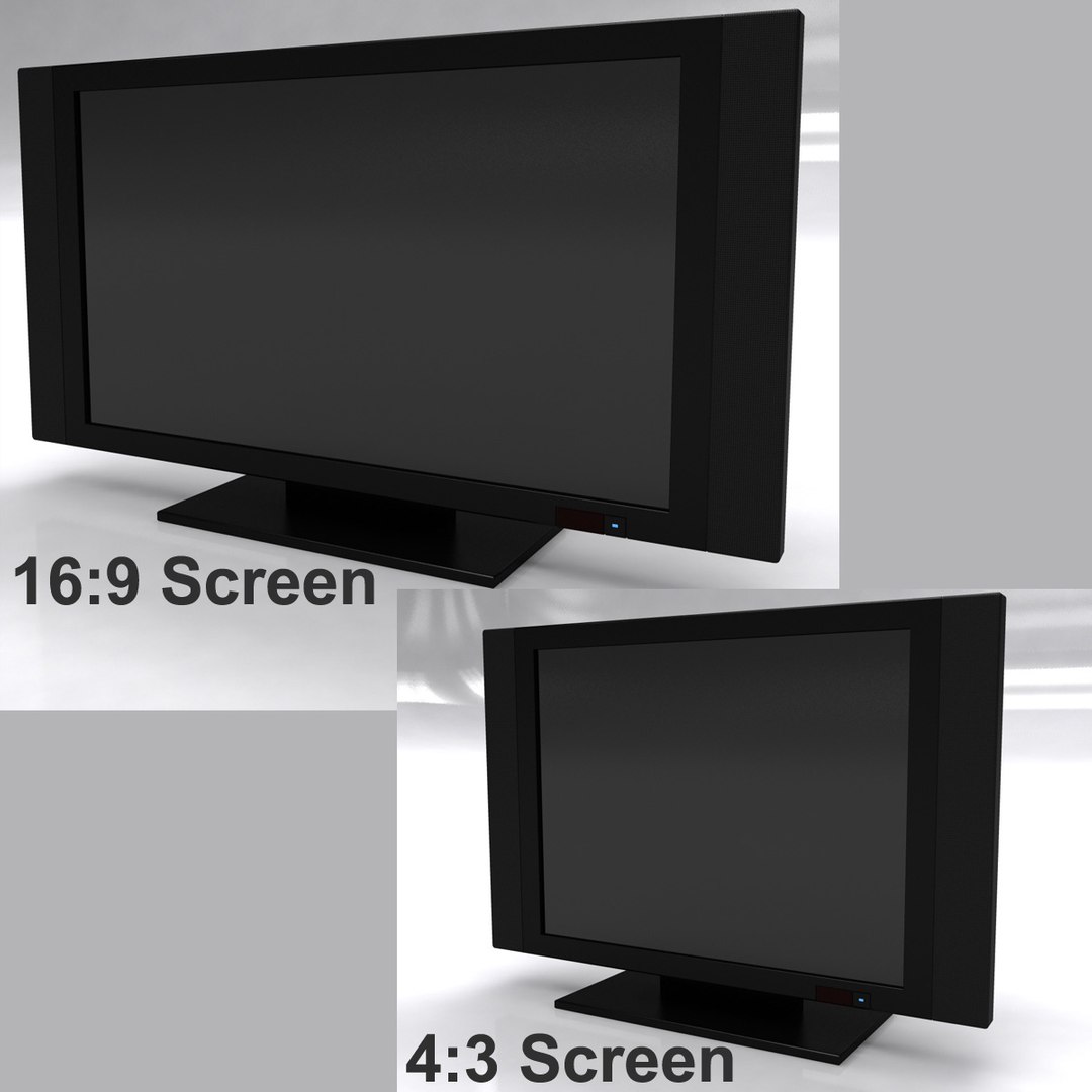 3d Model 16:9 4:3 Lcd