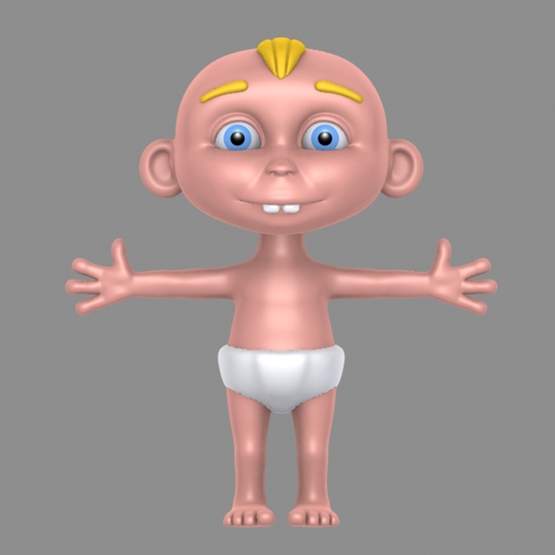 cartoon baby boy lwo