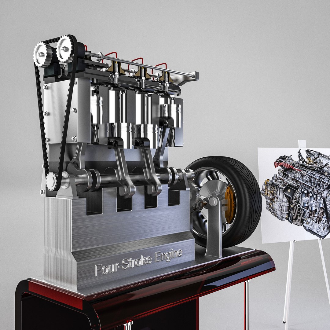 Four-stroke Engine 3D - TurboSquid 1689212