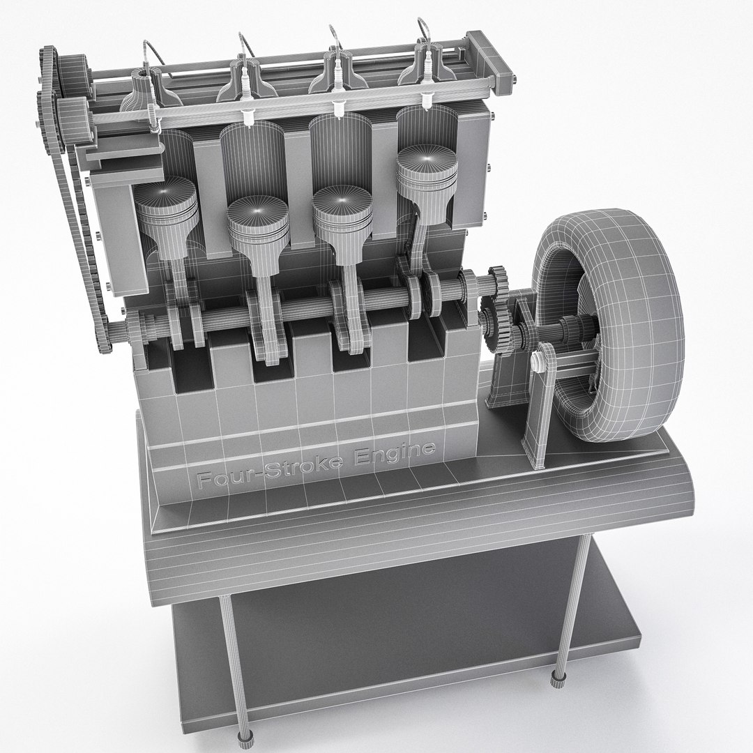 Four-stroke Engine 3D - TurboSquid 1689212