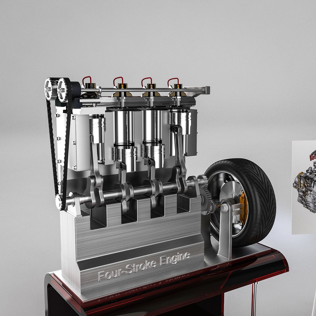 Four-stroke Engine 3D - TurboSquid 1689212