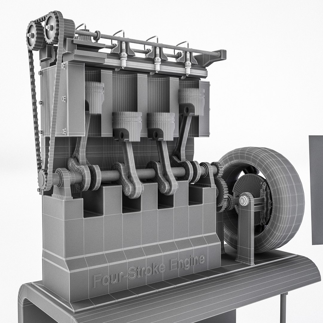 Four-stroke Engine 3D - TurboSquid 1689212