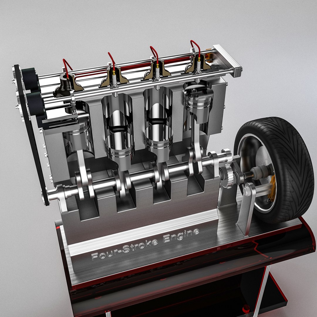 Four-stroke Engine 3D - TurboSquid 1689212
