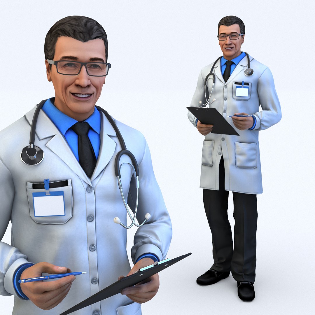 3D Male Doctor Model - TurboSquid 1224895