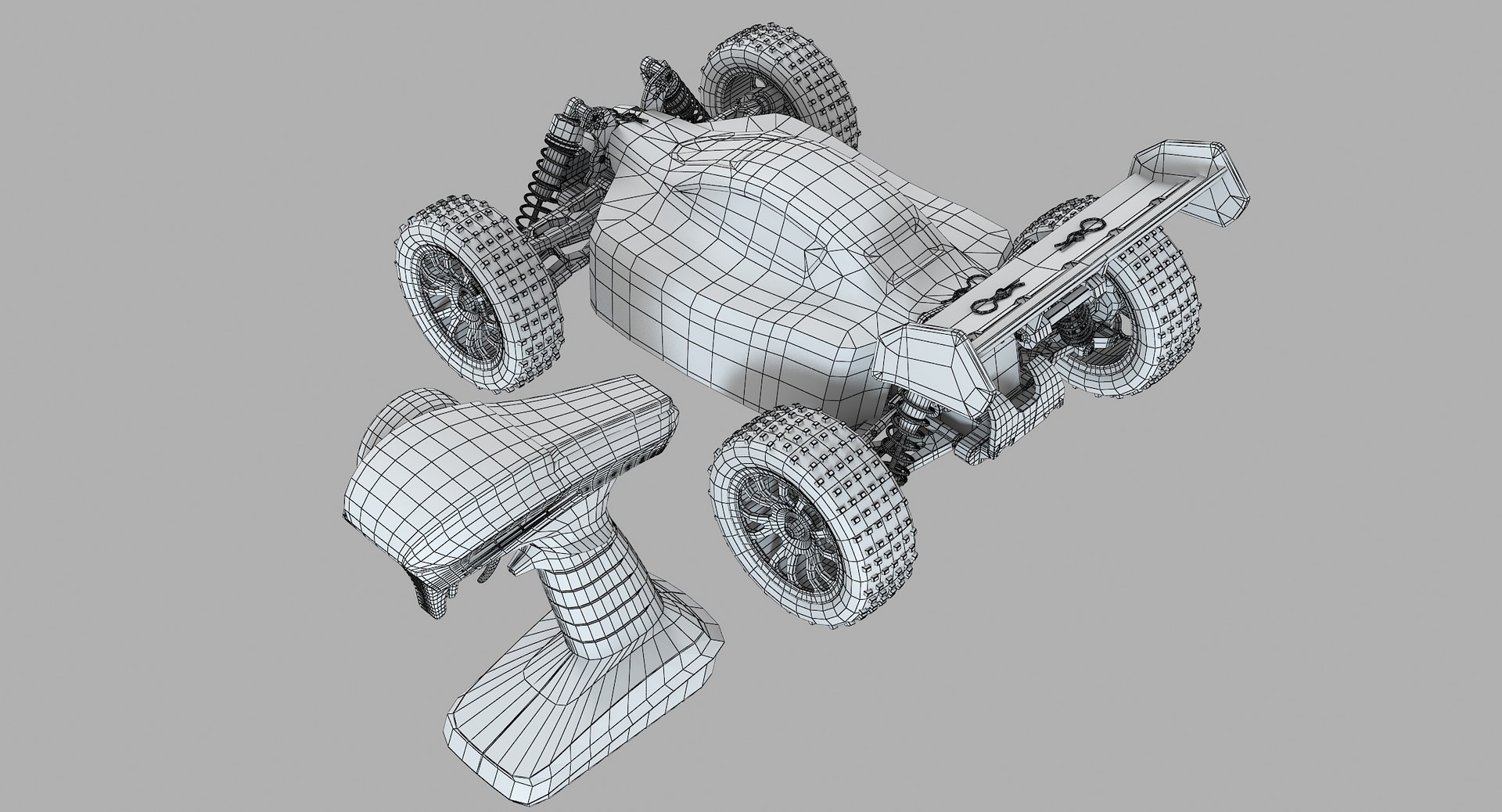 3d Buggy Car Control Set Model