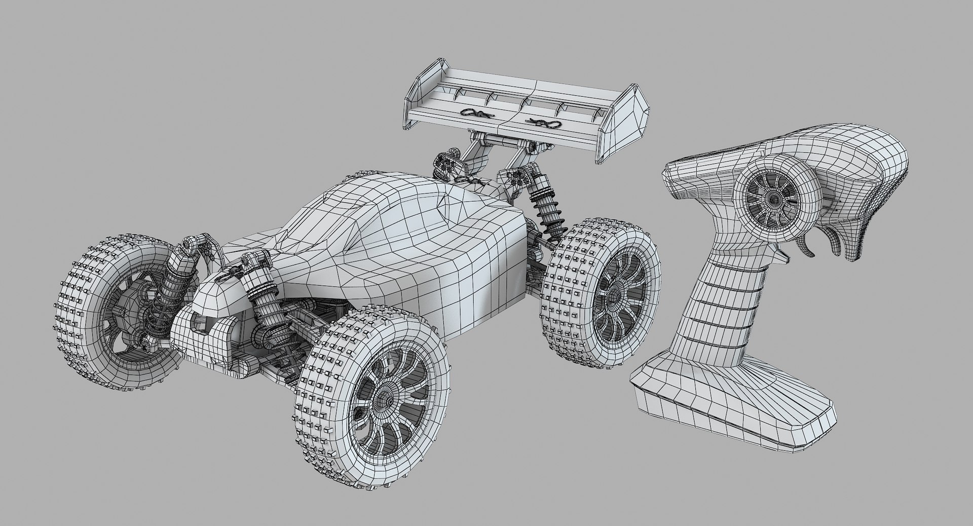3d Buggy Car Control Set Model