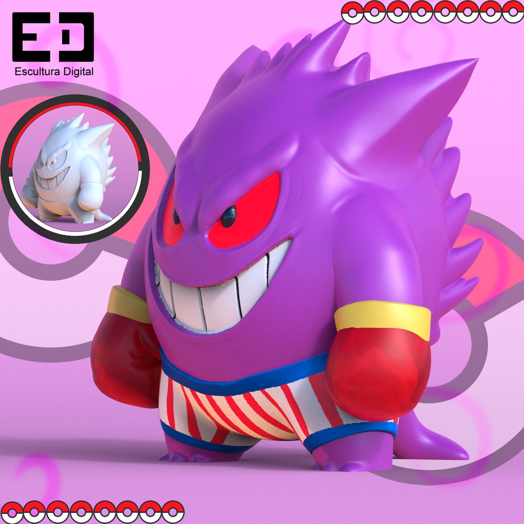 Gengar - Boxeador 3D Model - TurboSquid 2355726