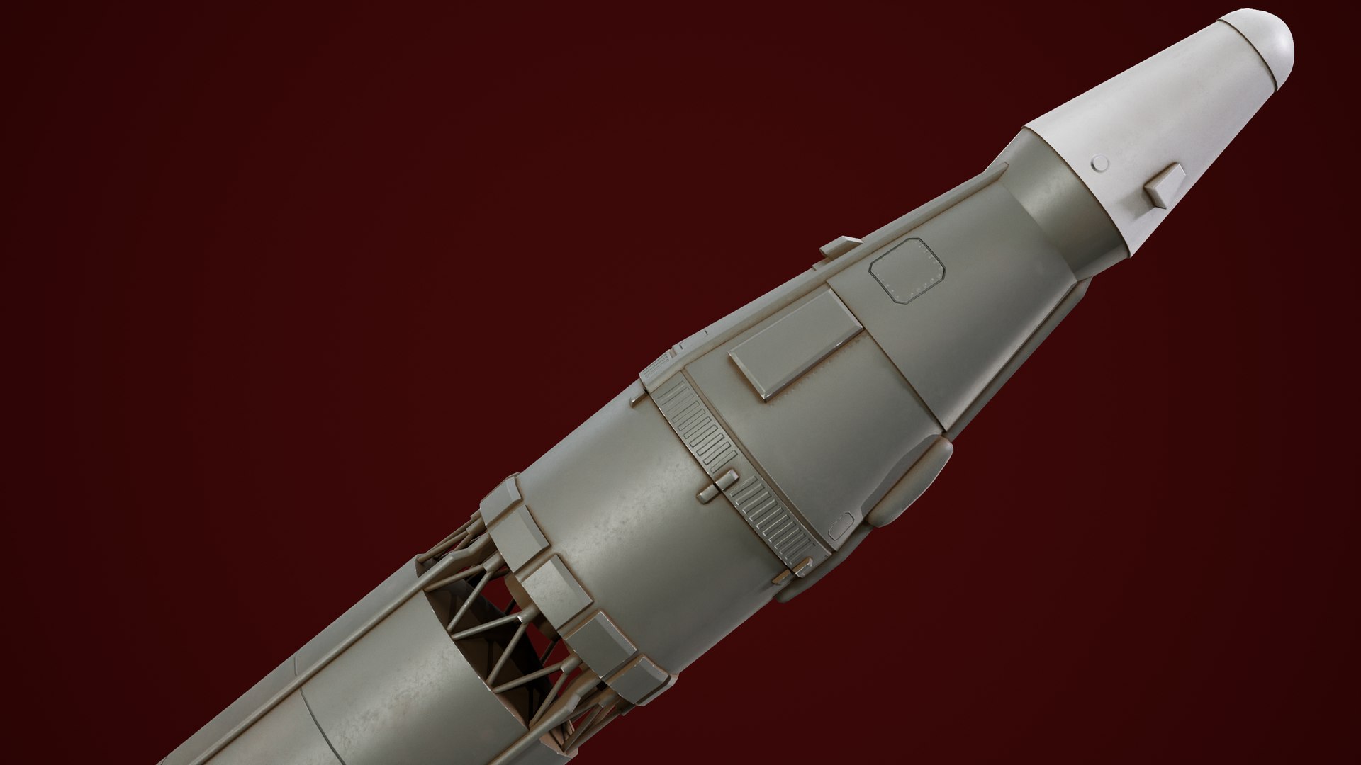R-9A Desna Ballistic Missile 3D Model - TurboSquid 1857610