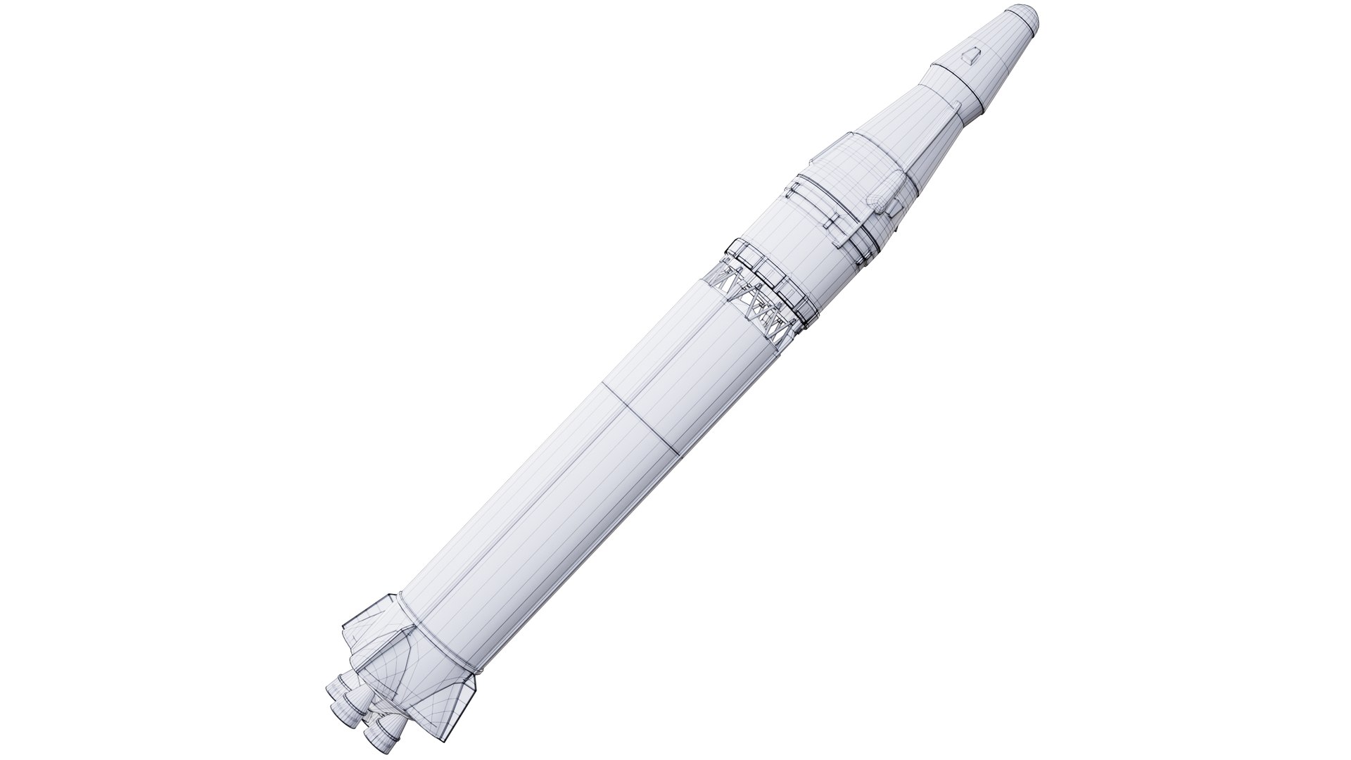R-9A Desna Ballistic Missile 3D Model - TurboSquid 1857610
