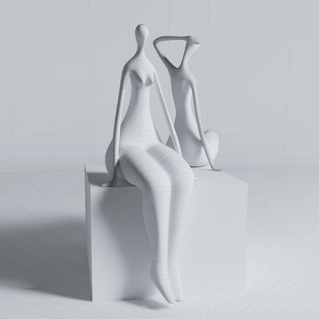 Lady Decoration Modern 3D Model - TurboSquid 1294464