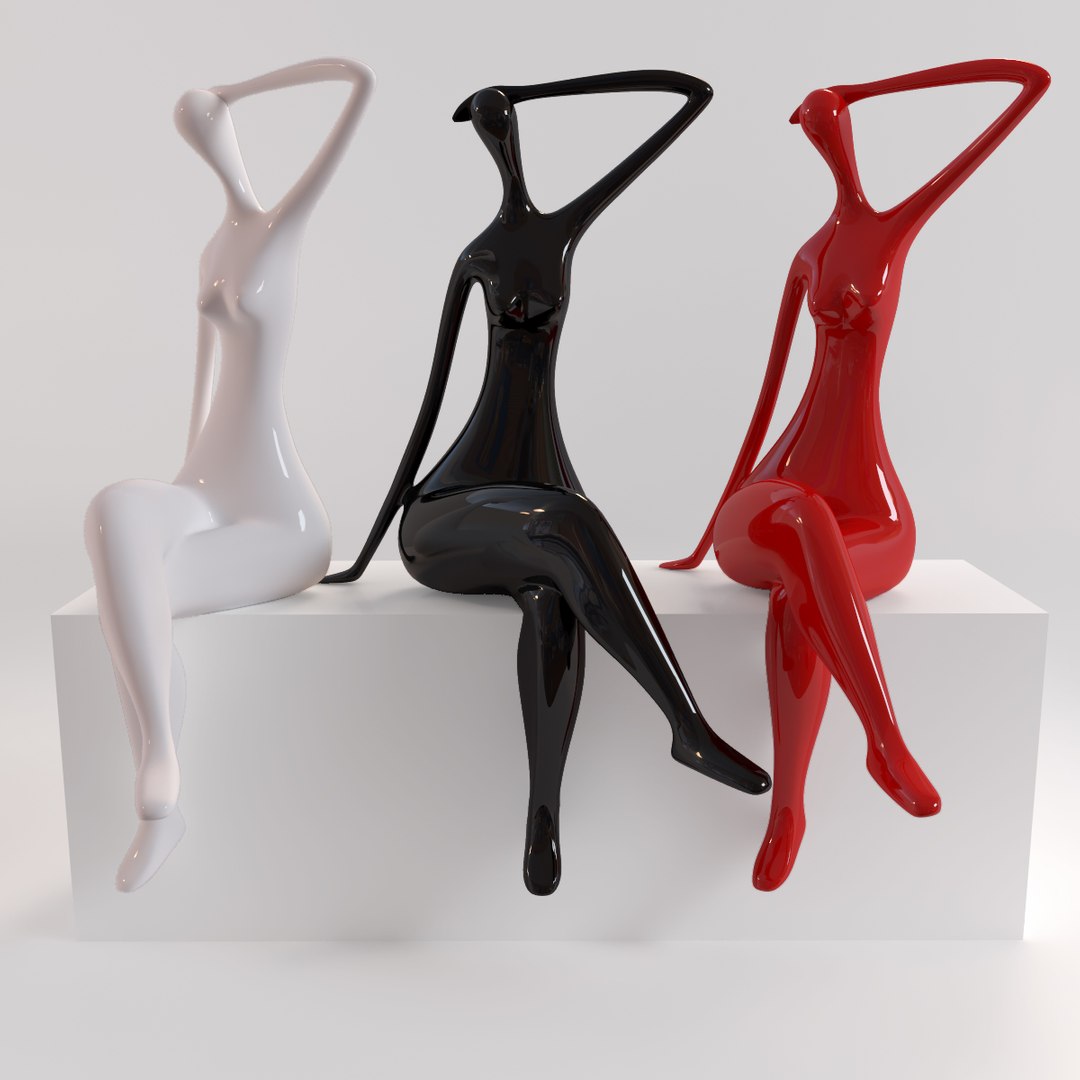 Lady Decoration Modern 3D Model - TurboSquid 1294464