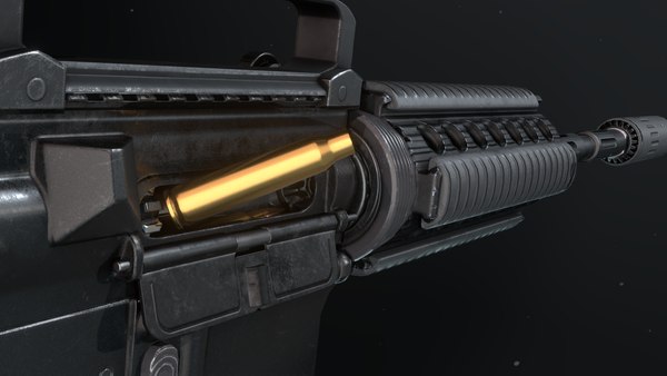 3D model m4 style carbine attached - TurboSquid 1606687