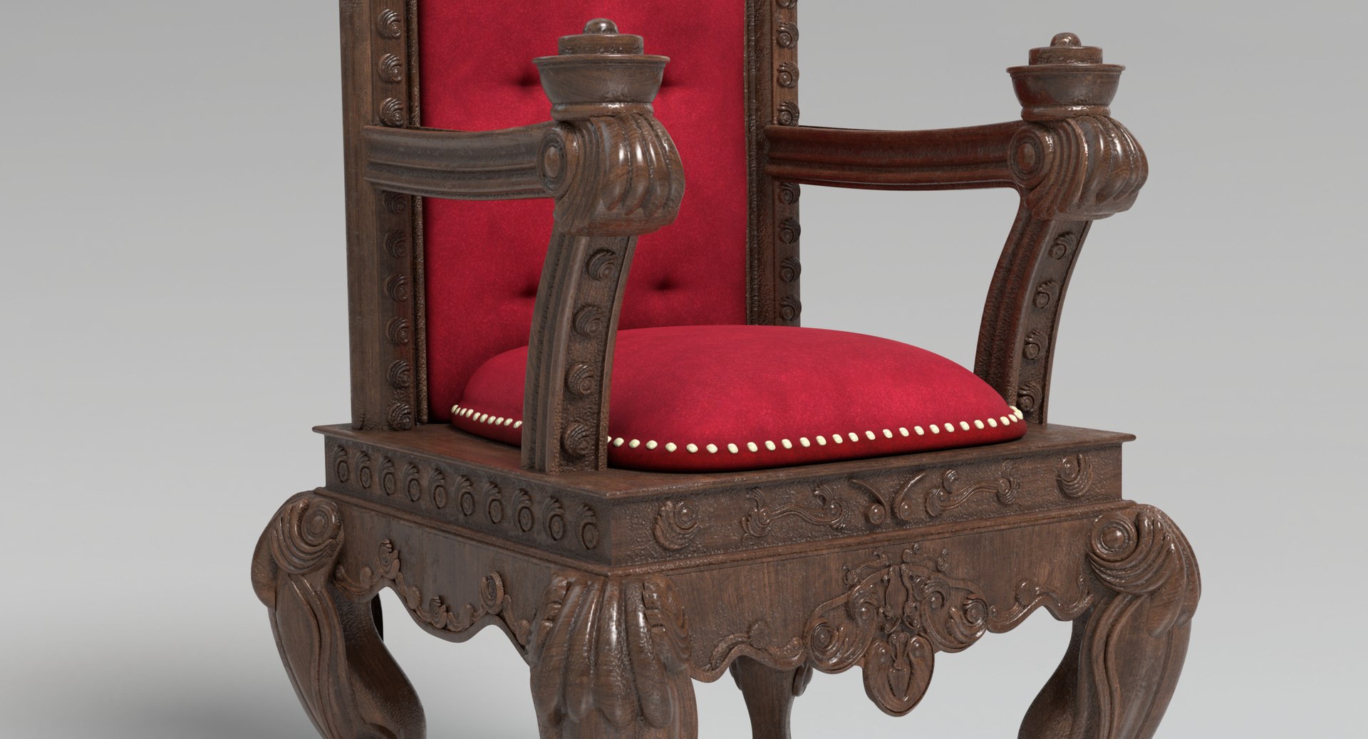 Throne Chair 3D Model - TurboSquid 1255296