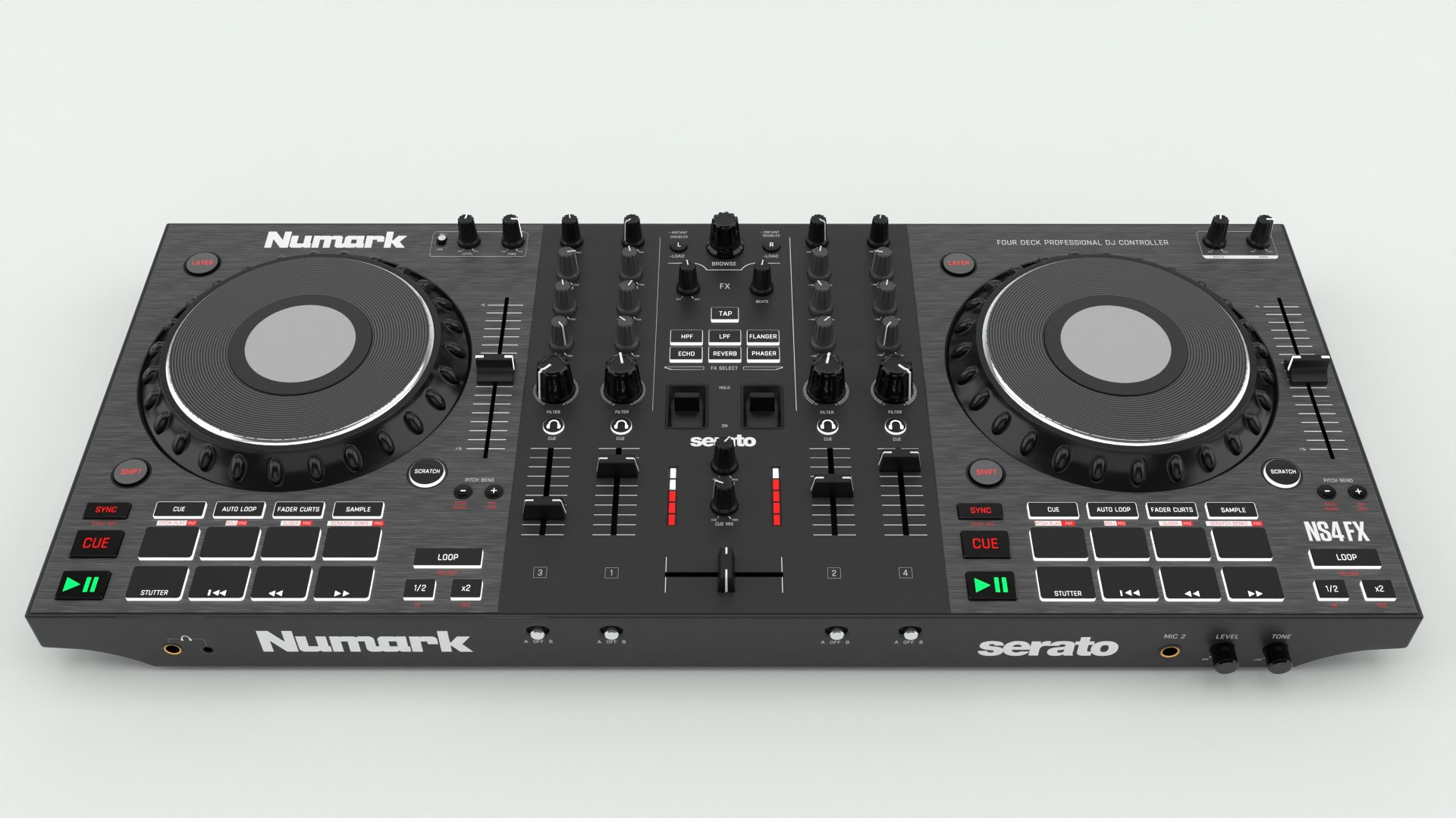 3D Professional 4 - Deck DJ Controller Numark NS4FX Model - TurboSquid ...