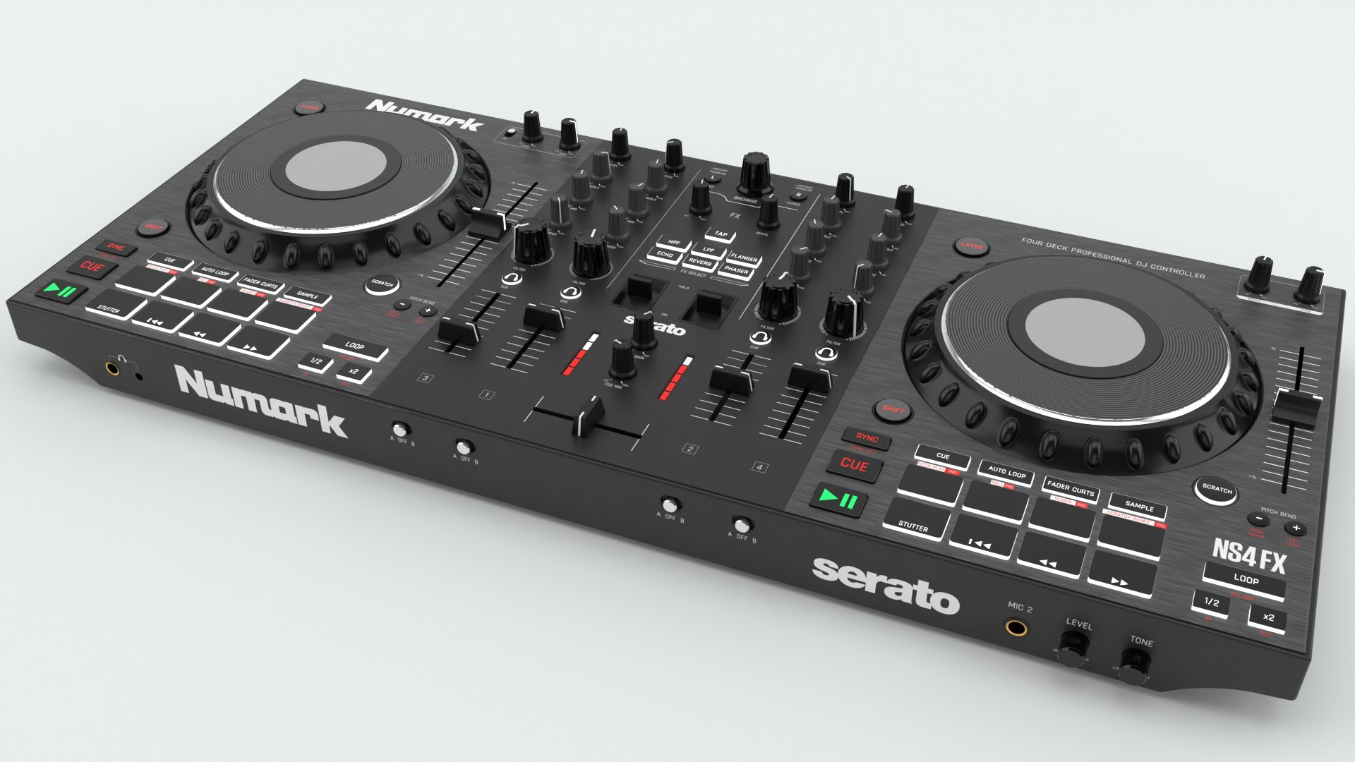 3D Professional 4 - Deck DJ Controller Numark NS4FX Model - TurboSquid 2097199