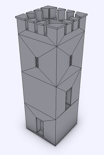 3d model medieval fortress turret