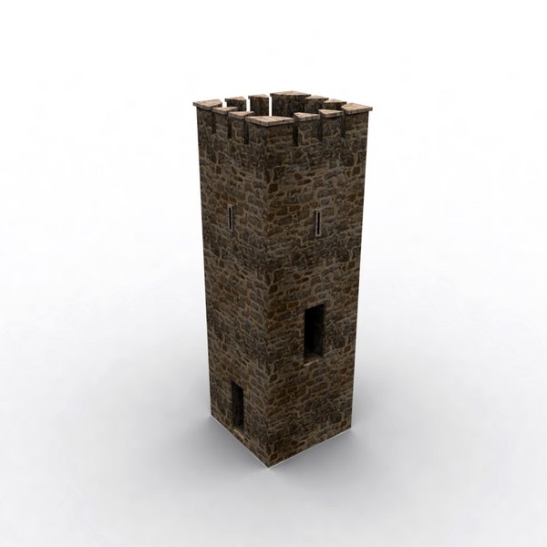 3d model medieval fortress turret