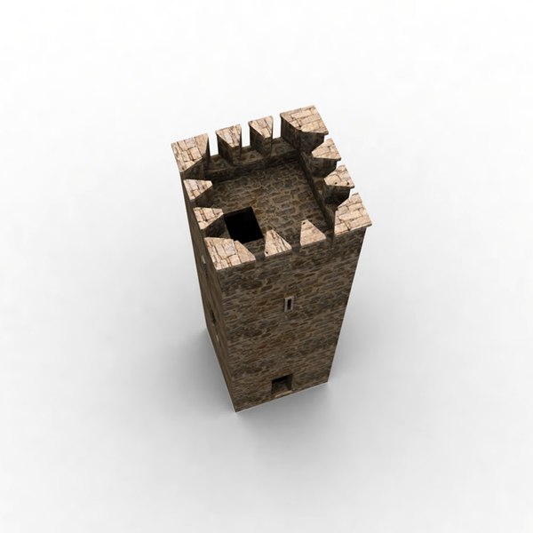 3d model medieval fortress turret