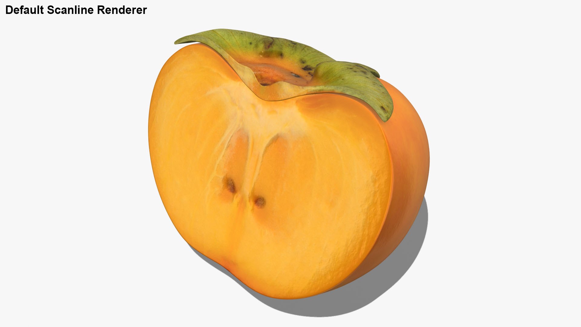 3D Persimmon Half Model - TurboSquid 2108158