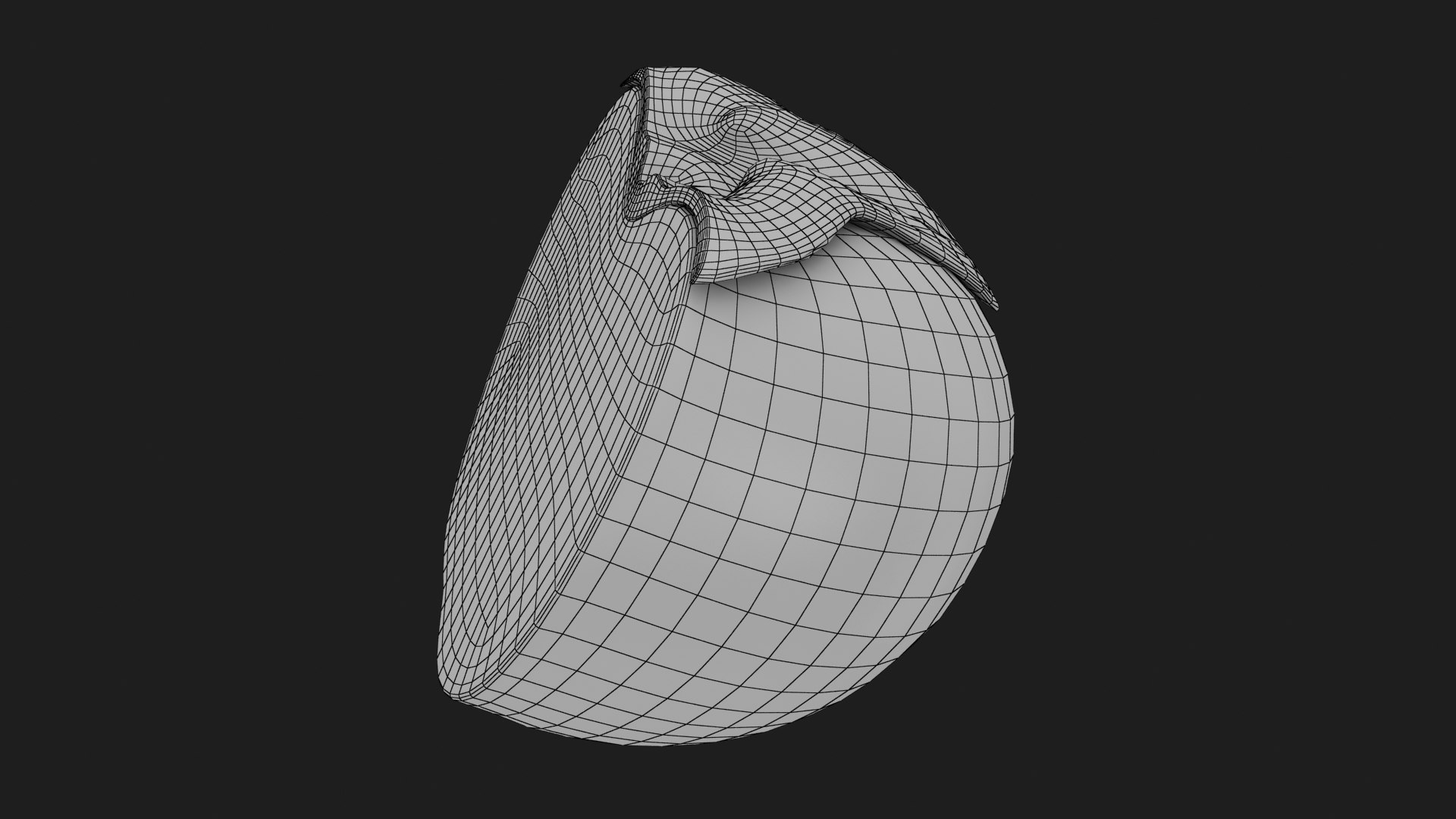 3D Persimmon Half Model - TurboSquid 2108158